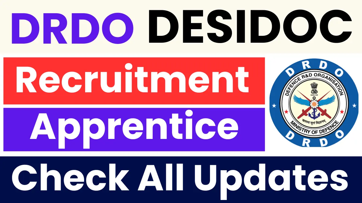 DRDO DESIDOC Apprentice Recruitment 2025: Apply Now - Haryana Jobs