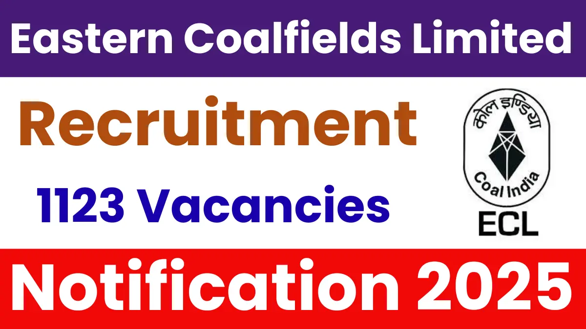 ECL Apprentice Recruitment 2025: Apply for 1123 Vacancies - Haryana Jobs