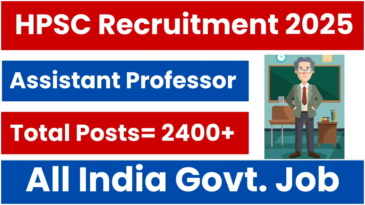HPSC Assistant Professor Recruitment 2025: Various Post Code Result Out ...