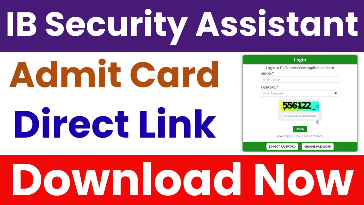 IB Security Assistant/Executive (4987 Posts) Admit Card 2025: Download ...