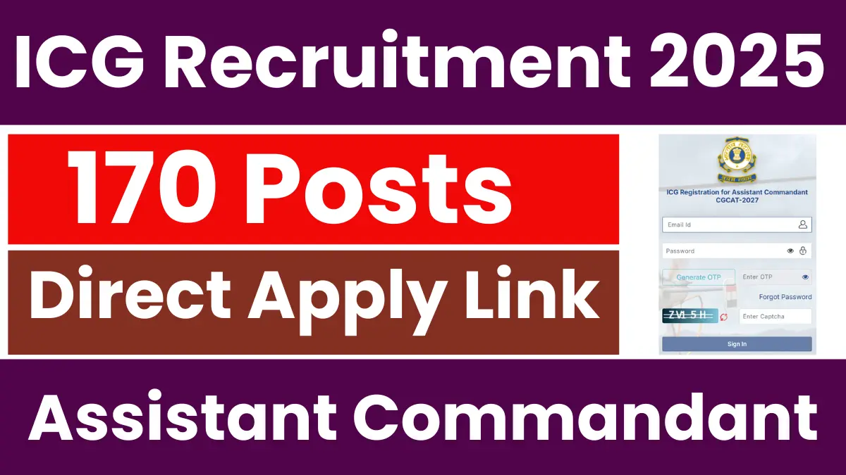 ICG Assistant Commandant (170 Posts) Result Out, Check Now - Haryana Jobs