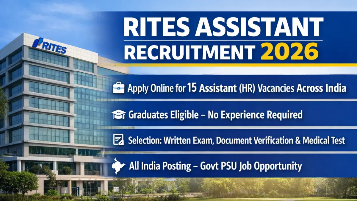 RITES Gurugram Recruitment 2026: Apply Online for Assistant & Assistant ...