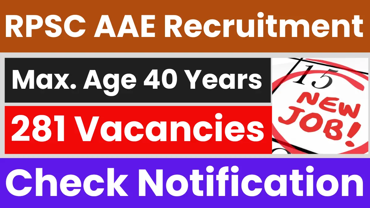 RPSC Assistant Agriculture Engineer Recruitment 2025: Apply Online for 281 Vacancies - Haryana Jobs