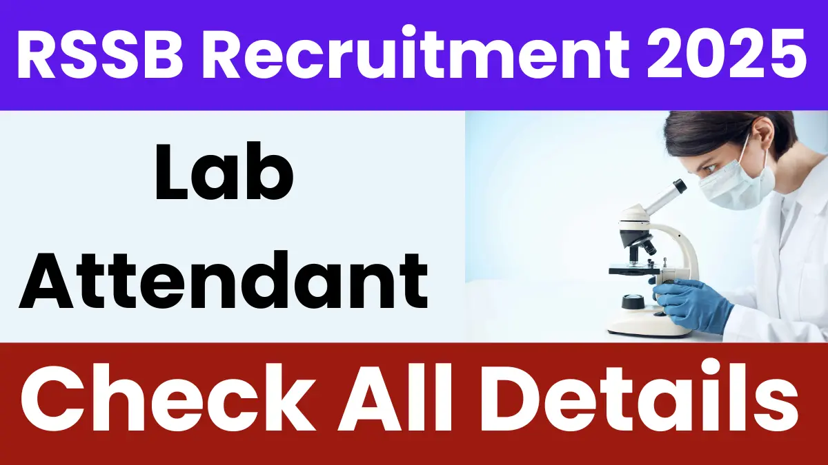 RSSB Lab Attendant Recruitment 2025: Apply Online for 54 Vacancies ...