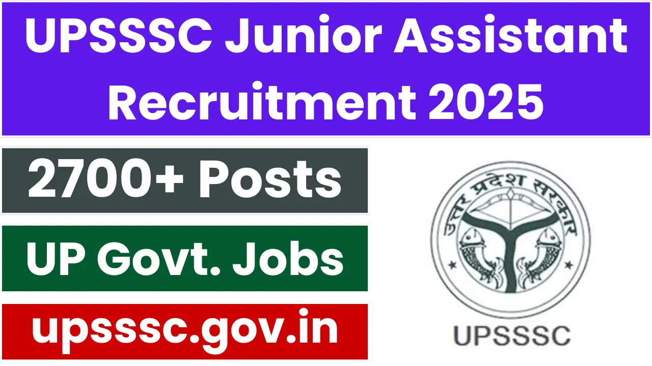 UPSSSC Junior Assistant Recruitment 2025 Notification OUT for 3284 Posts, Apply Online - Haryana ...
